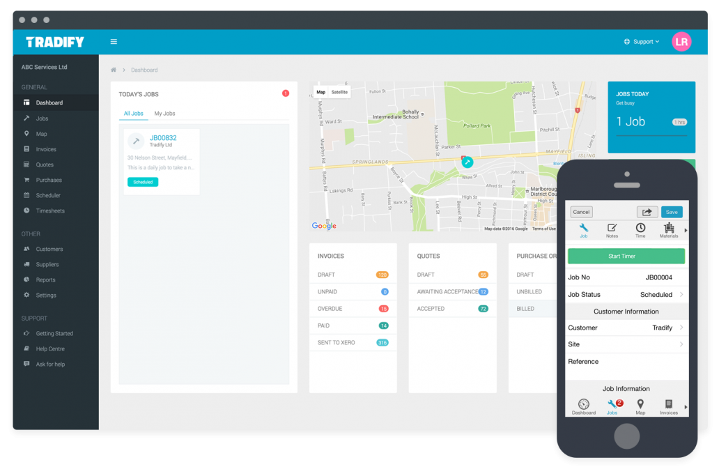 Best Service Dispatch Software | Tradify™